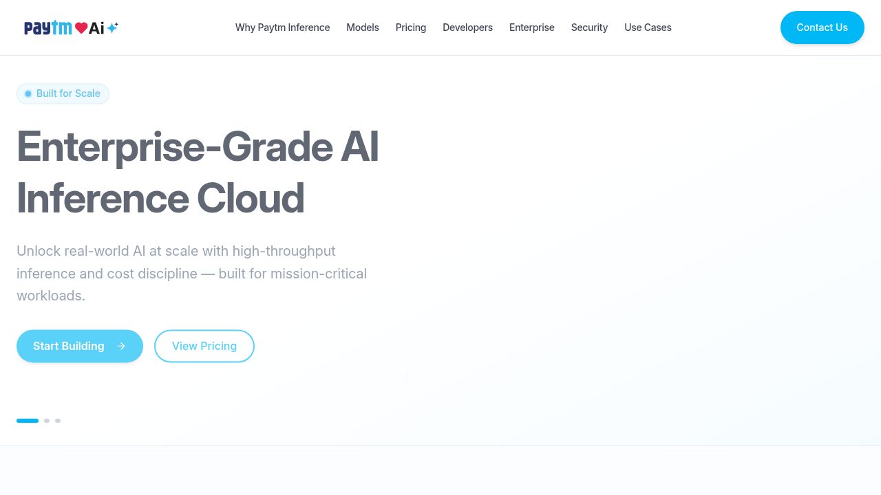 Paytm Inference | Enterprise-Grade AI Inference Cloud